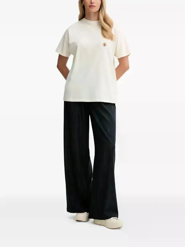 Bally Logo-embroidered T-shirt - Neutrals