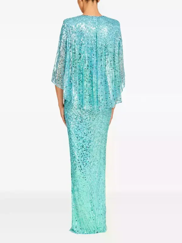 Jenny Packham Sequin Embellished Carrie Gown - Blue