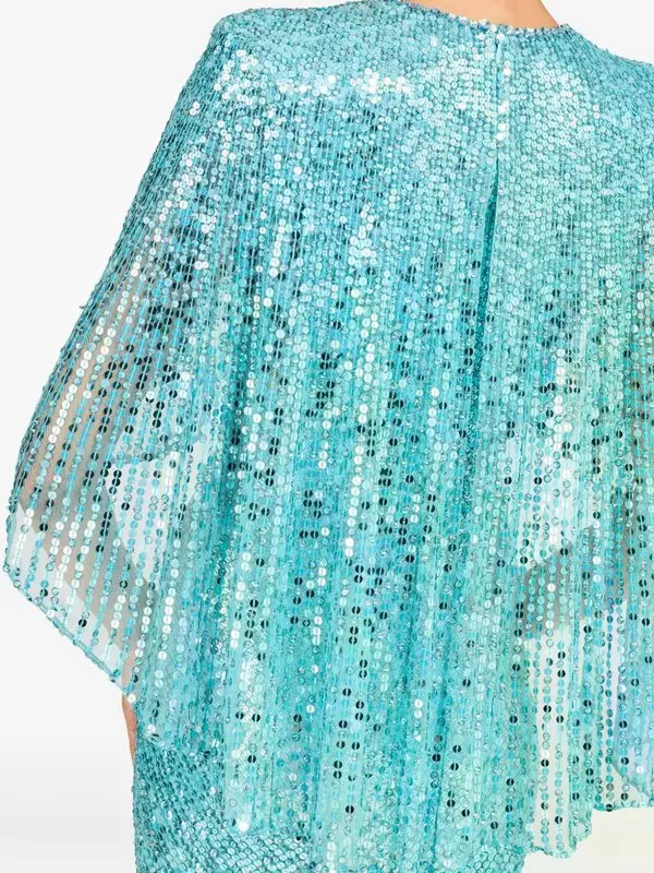 Jenny Packham Sequin Embellished Carrie Gown - Blue