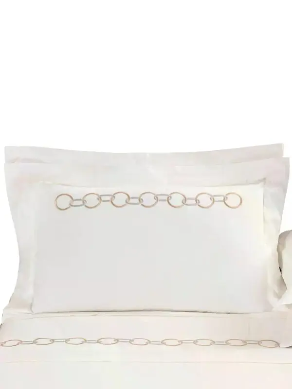 Frette Links Embroidery Duvet Set - White