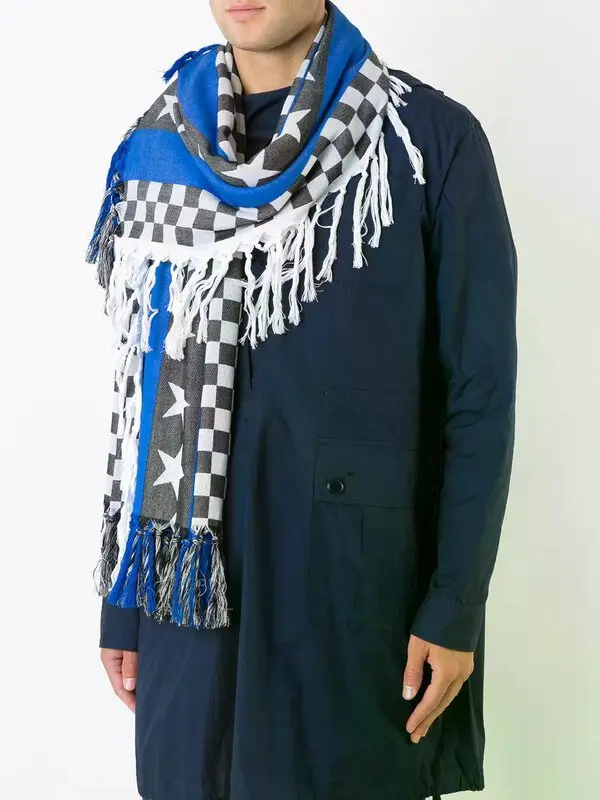 UNDERCOVERISM Tasseled Pattern Scarf