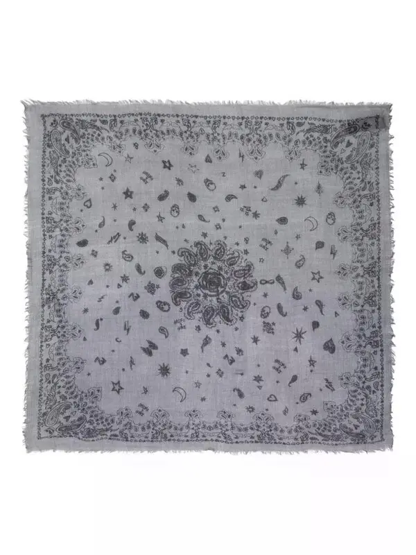 Zadig&Voltaire Nuage Frayed Bandana - Grey