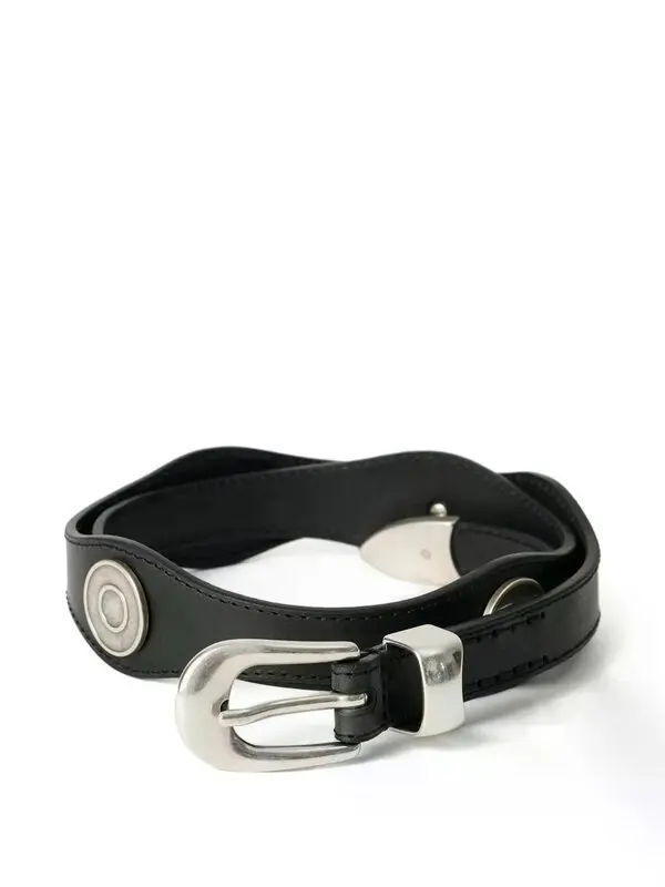 Our Legacy Wavy Leather Belt - Black