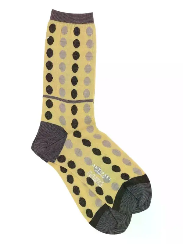 ANTIPAST Polka Dot Socks - Yellow