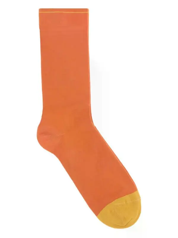 LA MAISON Contrast-toe Socks - Orange