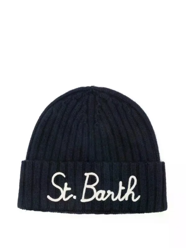 MC2 SAINT BARTH Wengen Embroidered Beanie - Blue