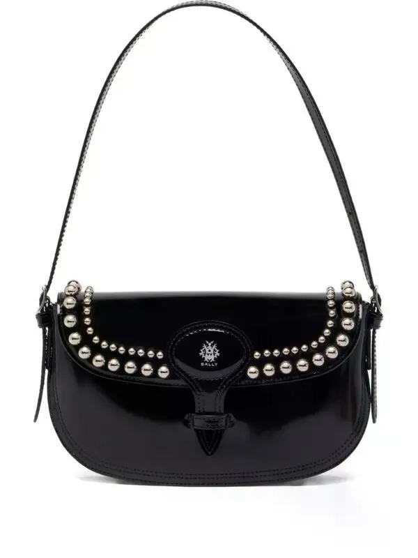 Bally Small Beckett Studded Shoulder Bag