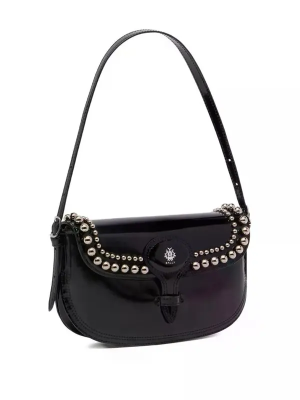 Bally Small Beckett Studded Shoulder Bag