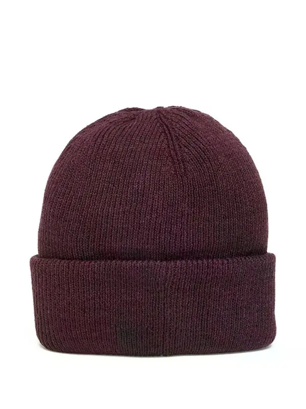 Y3 Embroidered-logo Beanie - Purple