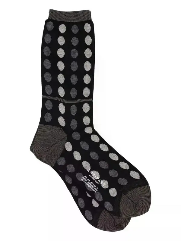ANTIPAST Polka-dot Mid-calf Socks - Black