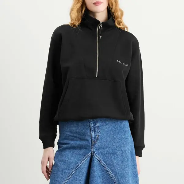 Toga High Neck Half Zip Sweatshirt