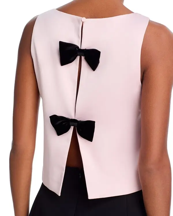 French Connection Carey Satin Bow Shift Top