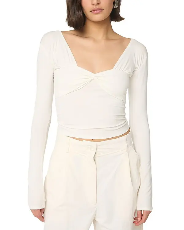 THE LINE BY K Rian Cropped Top - White