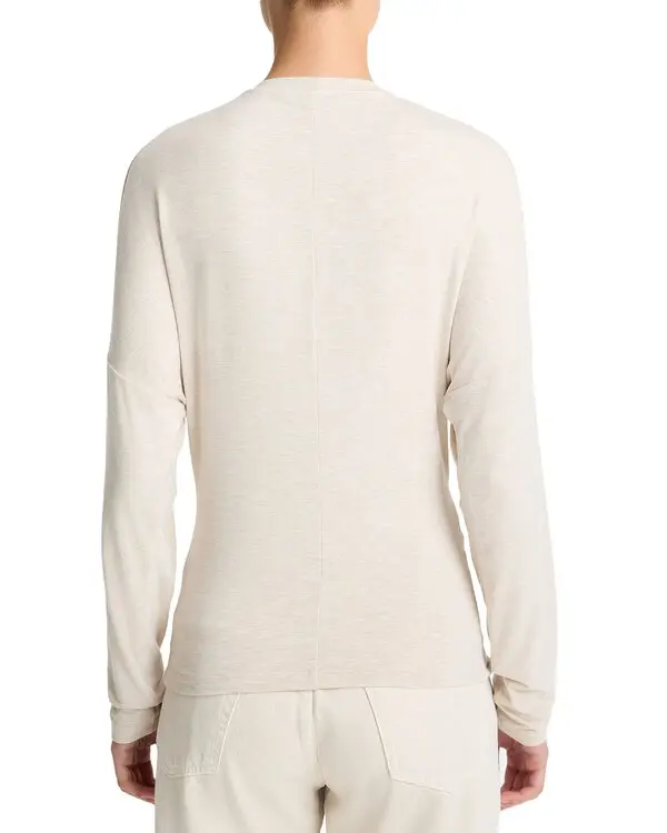Vince Draped Long Sleeve Top - Heather Cream Oat