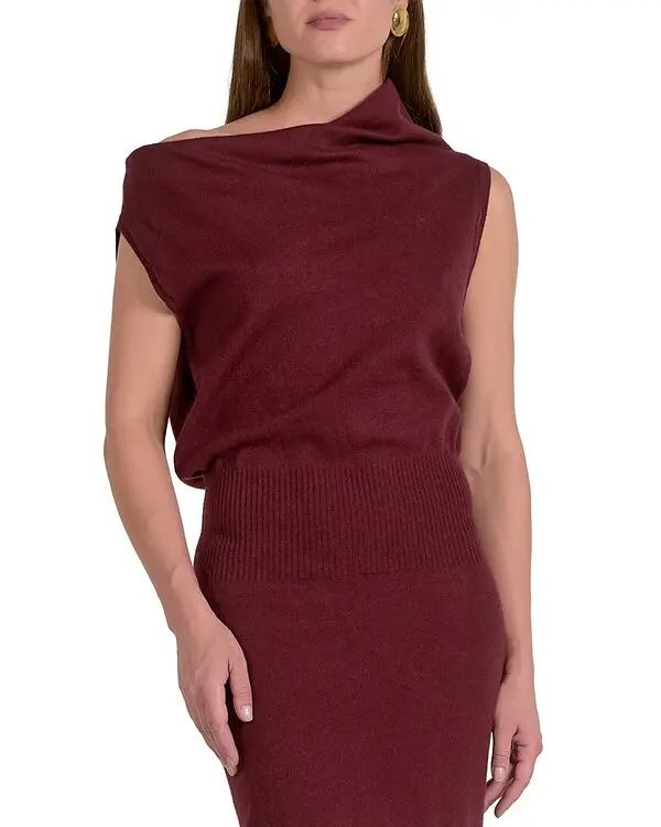 Elan Off Shoulder Sweater Dress - Plum
