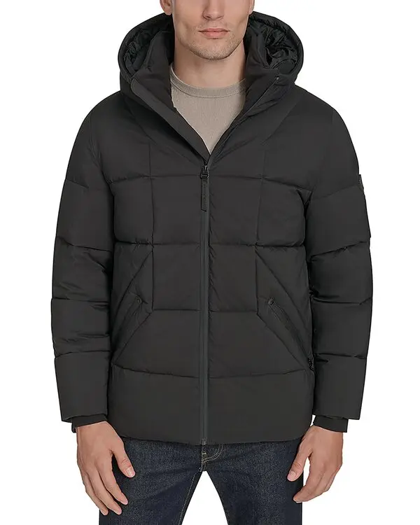 Andrew Marc Palmerton Micro Ripstop Puffer Jacket - Black