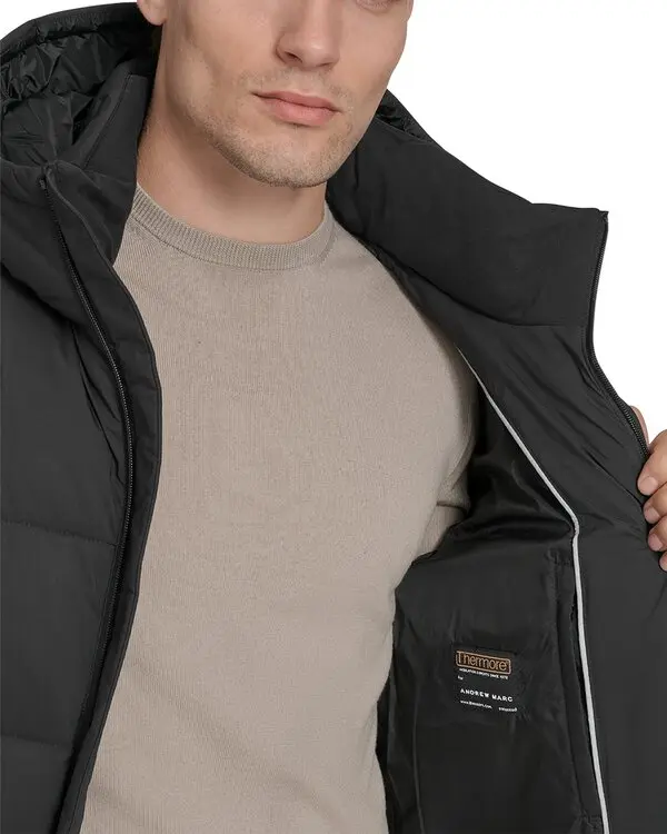 Andrew Marc Palmerton Micro Ripstop Puffer Jacket - Black