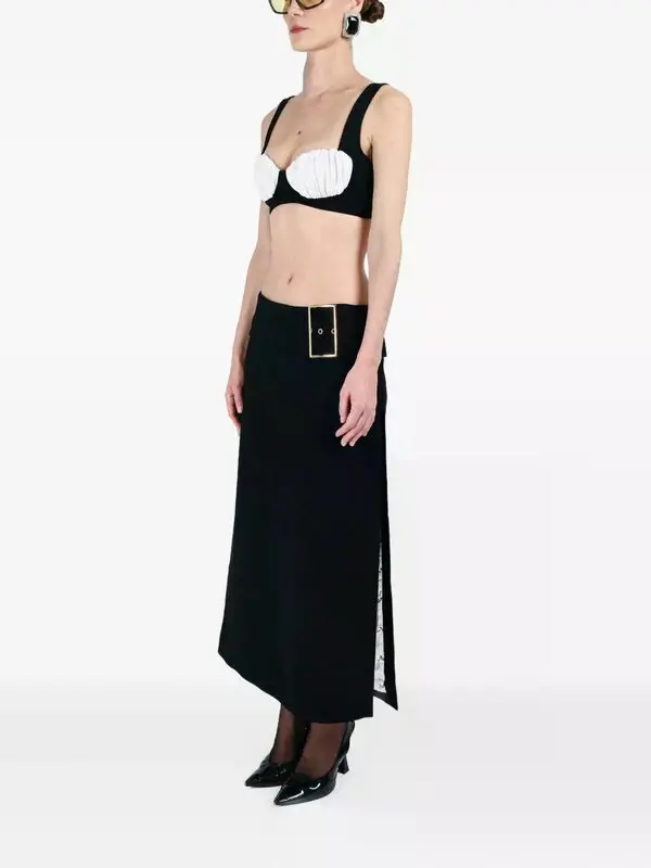ROWEN ROSE Gathered-cup Bra