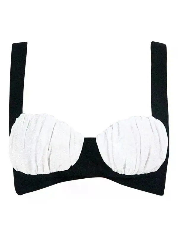ROWEN ROSE Gathered-cup Bra