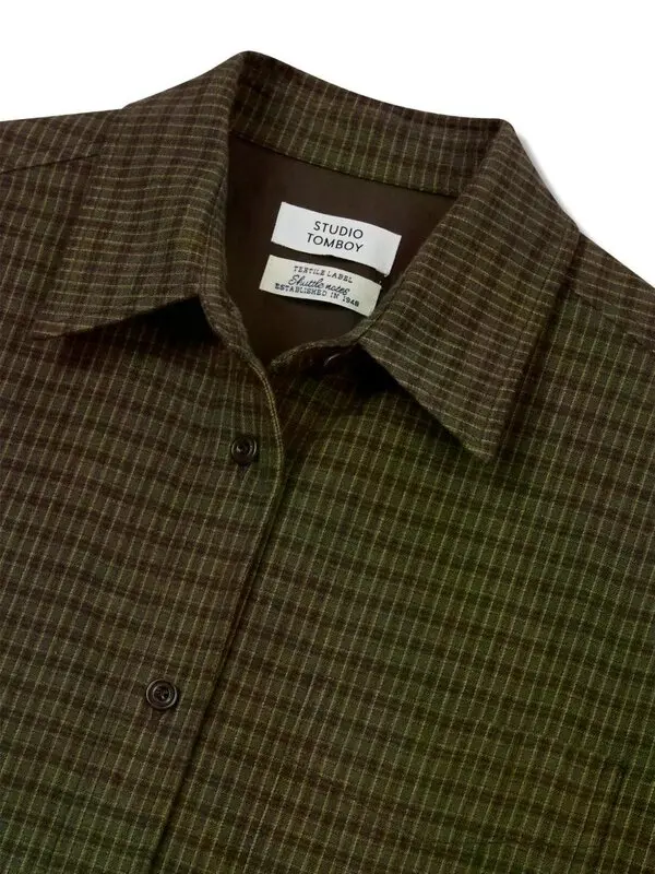 STUDIO TOMBOY Checked Button-down Shirt