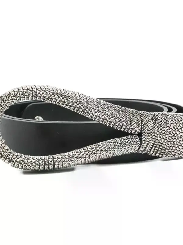 Orciani Chain-embellished Leather Belt