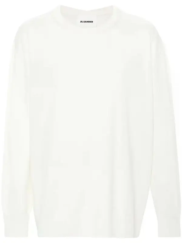 JIL SANDER Fine-ribbed Wool Crew Neck Jumper