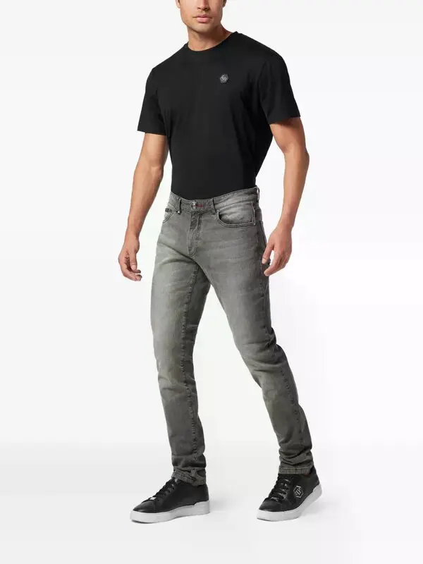 Philipp Plein Logo Appliqué Jeans