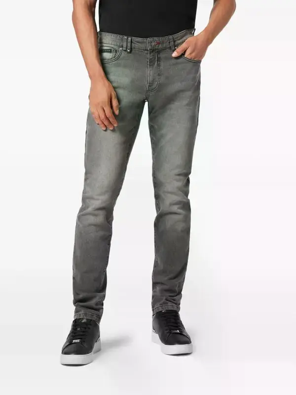 Philipp Plein Logo Appliqué Jeans