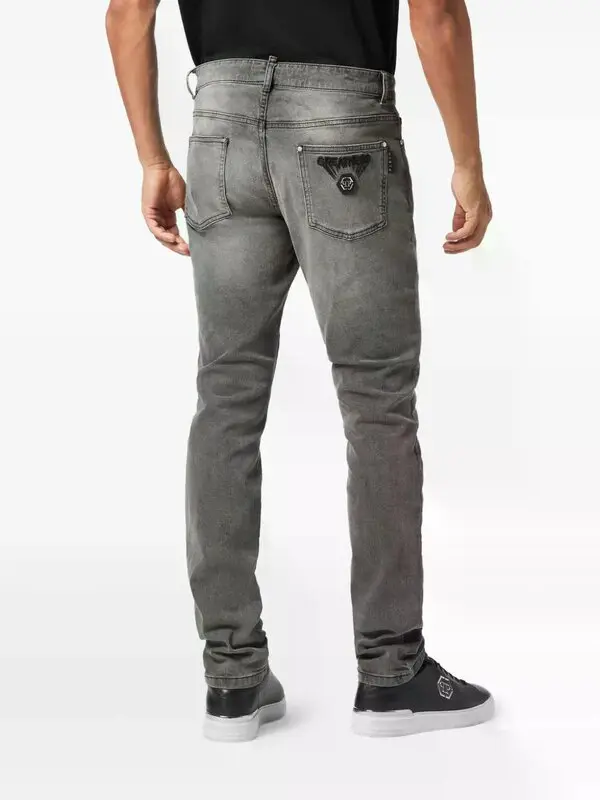 Philipp Plein Logo Appliqué Jeans
