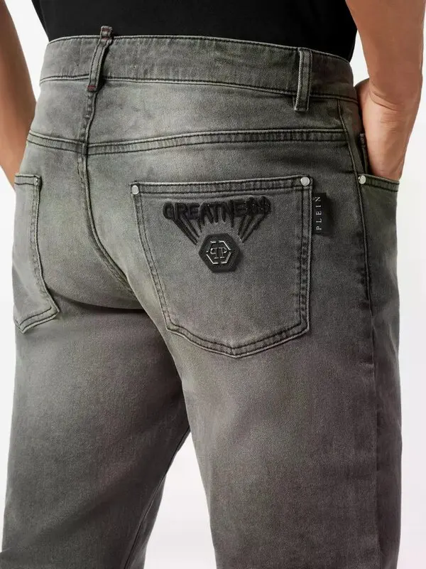 Philipp Plein Logo Appliqué Jeans