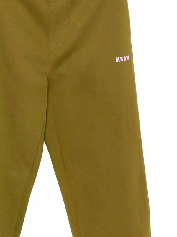 MSGM Logo-print Track Pants - Green
