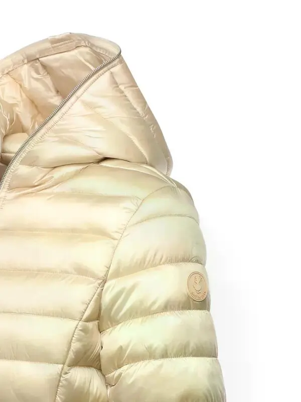 SAVE THE DUCK Hooded Zip-up Coat - Neutrals
