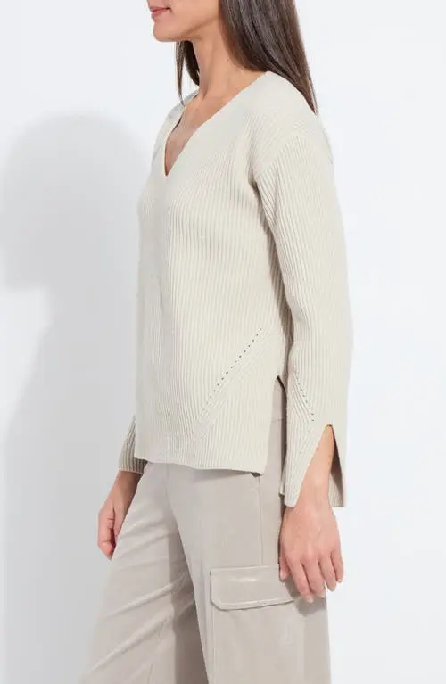 Lyssé Ximena Cozy V-neck Rib Sweater