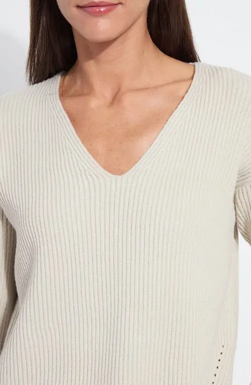 Lyssé Ximena Cozy V-neck Rib Sweater