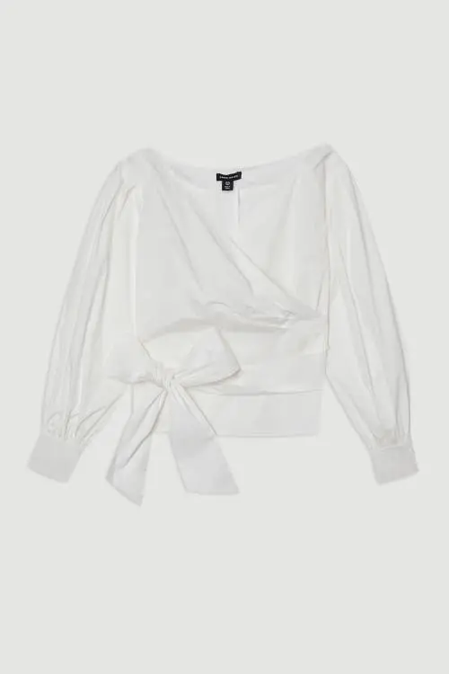 Karen Millen Woven Wrap Detail Blouse