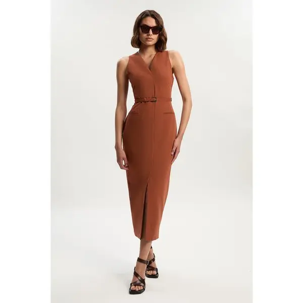 Karen Millen Belted Pencil Maxi Dress