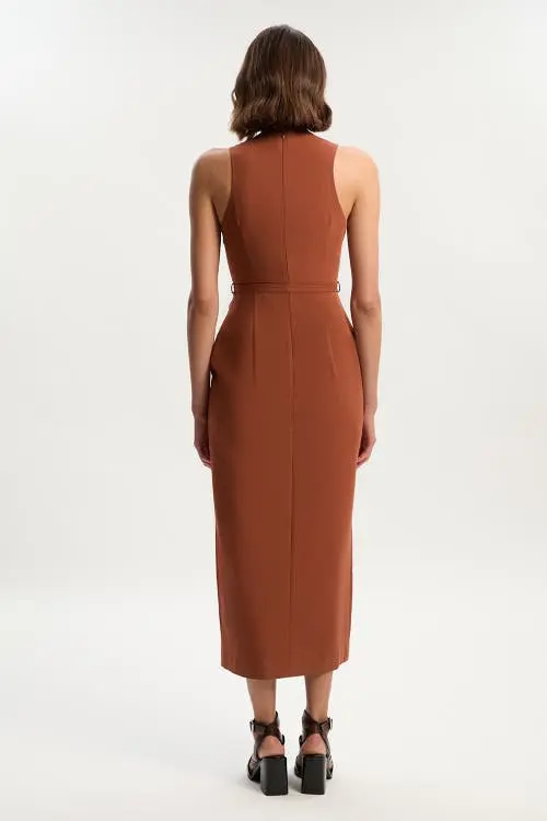 Karen Millen Belted Pencil Maxi Dress