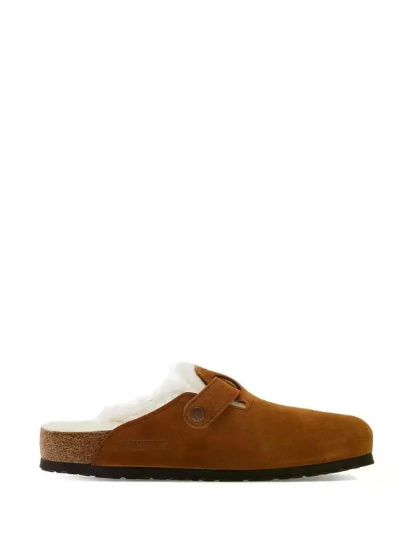 BIRKENSTOCK Boston Shearling Buckled Mules