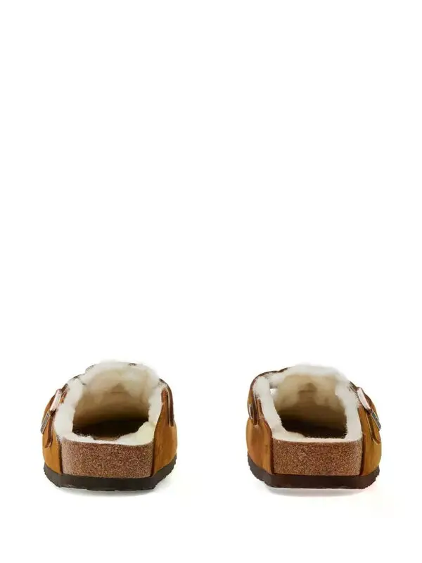 BIRKENSTOCK Boston Shearling Buckled Mules