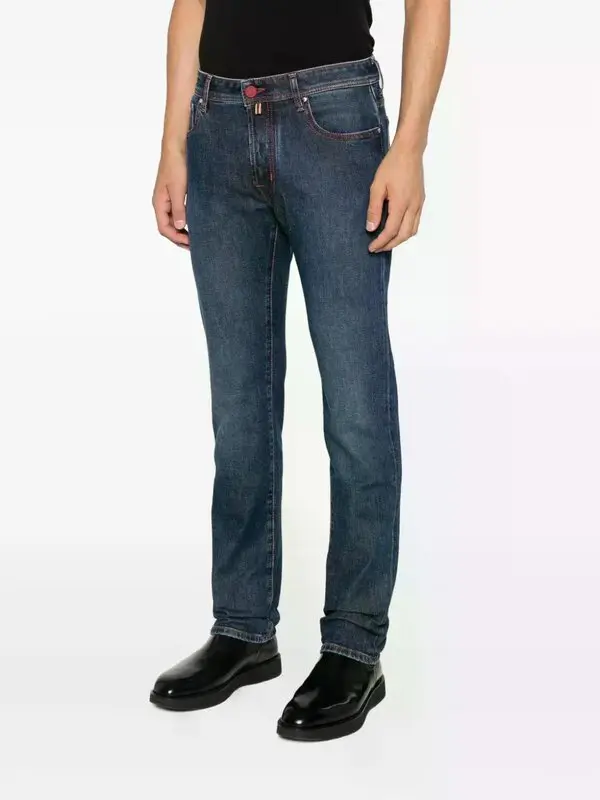 Jacob Cohen Topstitch Detail Jeans
