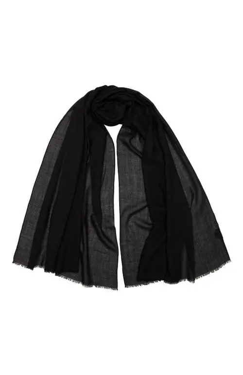 ELIZABETTA Salernowool Silk Scarf - Black