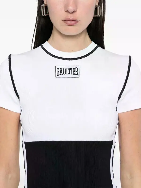 JEAN PAUL GAULTIER Logo-patch T-shirt - Black