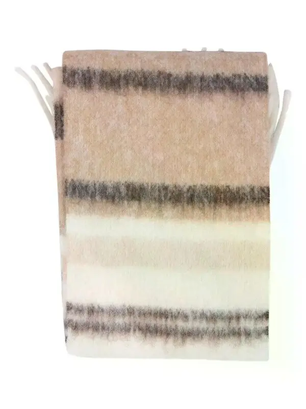 Max Mara Striped-pattern Fringed-edges Scarf