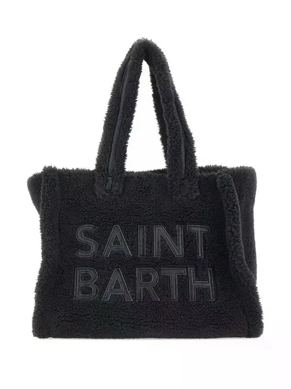 MC2 SAINT BARTH Colette Teddy Embroidered Tote Bag - Black