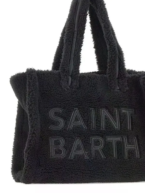 MC2 SAINT BARTH Colette Teddy Embroidered Tote Bag - Black