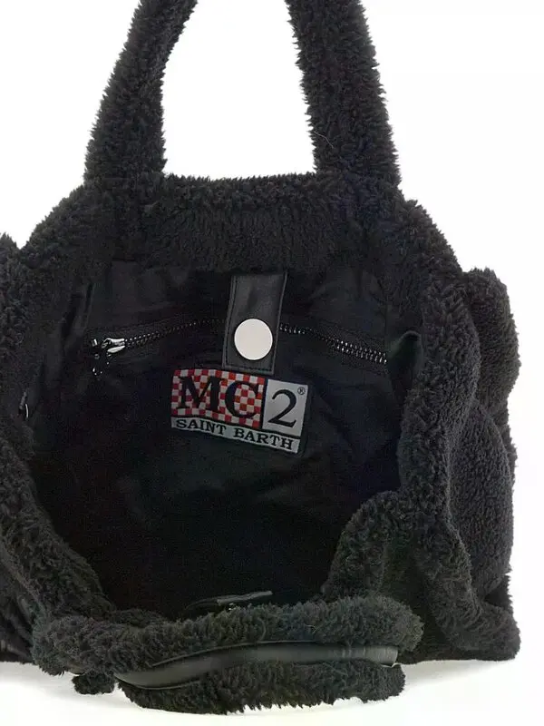 MC2 SAINT BARTH Colette Teddy Embroidered Tote Bag - Black