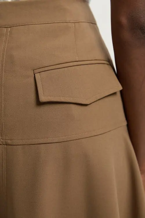 Karen Millen Viscose Blend Tailored Full Skirt