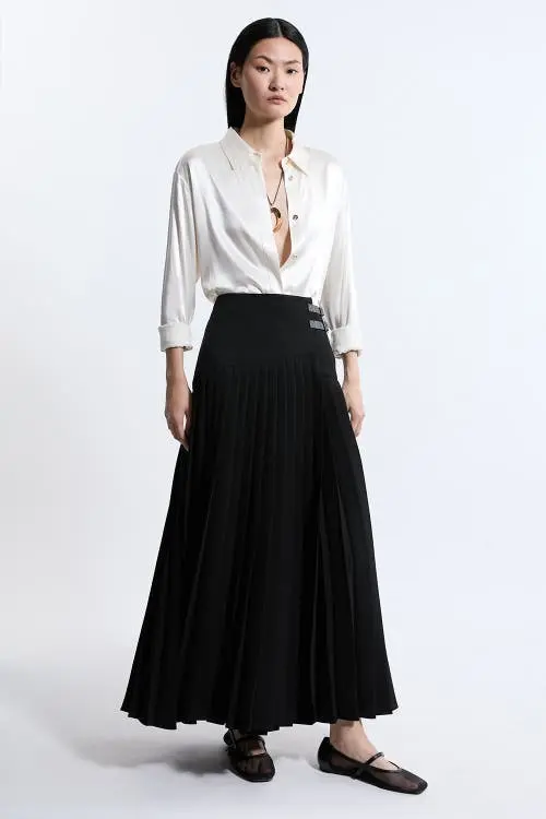 Karen Millen Buckle Detailed Maxi Skirt