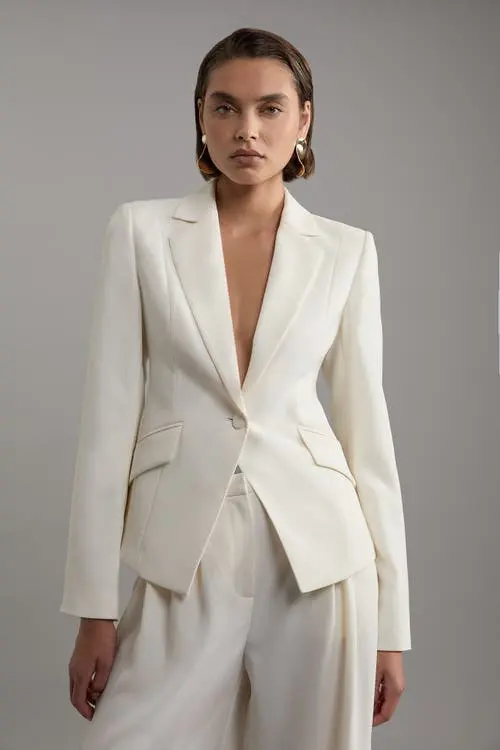 Karen Millen Tailored Crepe Blazer Jacket