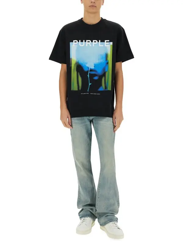 PURPLE BRAND Coated Flare Jeans - Denim